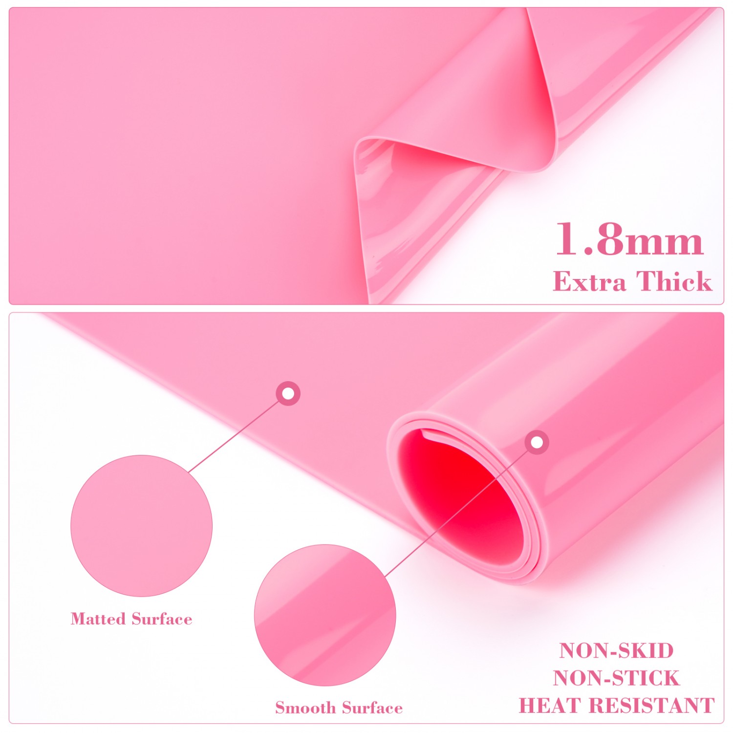 70x50cm 2mm Nonstick Silicone Crafts Table Mat